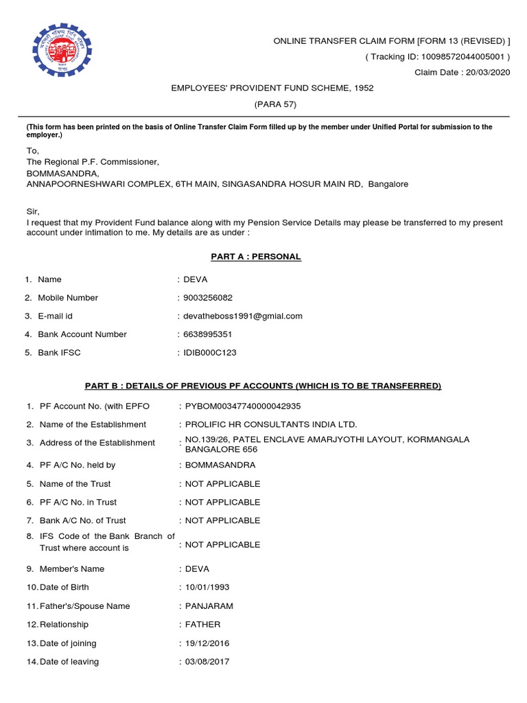 PF Receipt | Download Free PDF | Financial Services | Economies