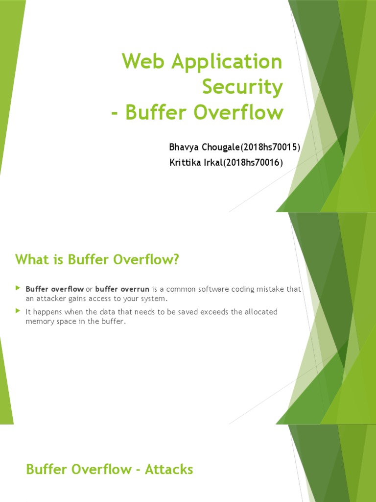 Web Application Security - BufferOverflow | PDF | Computers
