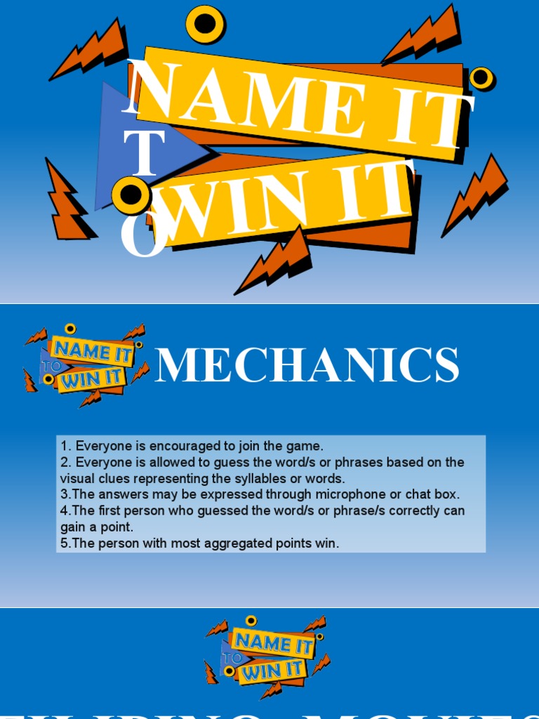 Name It To Win It | PDF