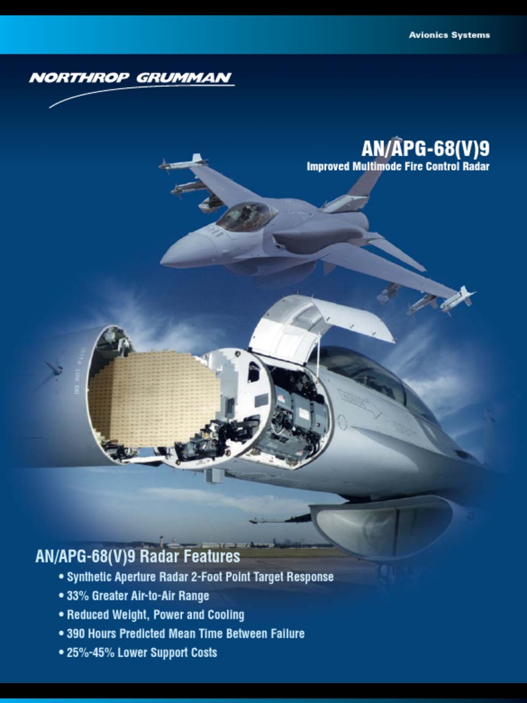 AN/APG-68 (V) 9 Radar Features | PDF | Radar | General Dynamics F 16 ...