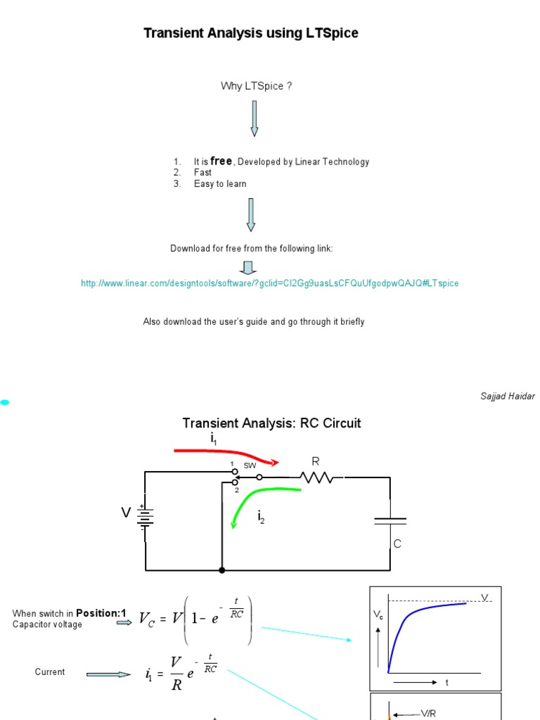 LTSpice Transient ANalysis | PDF | Capacitor | Energy Technology