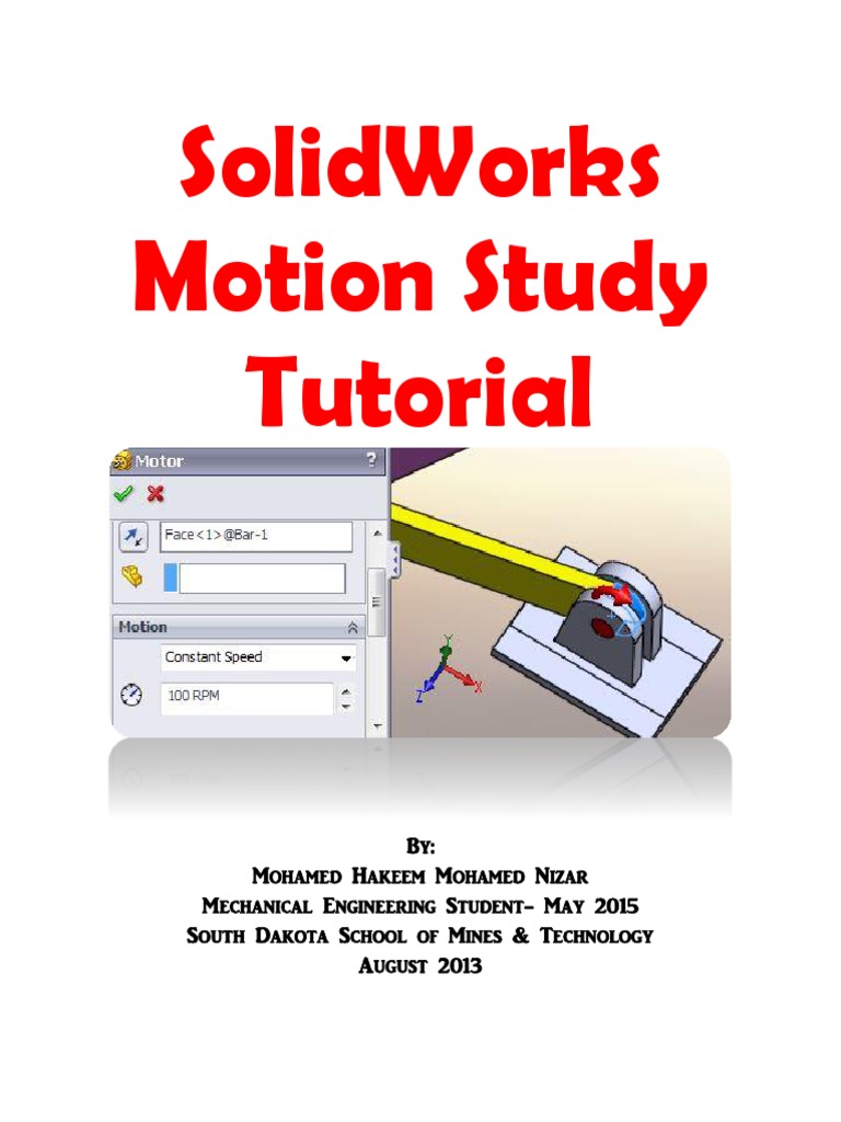 SolidWorks Motion Study Tutorial | PDF