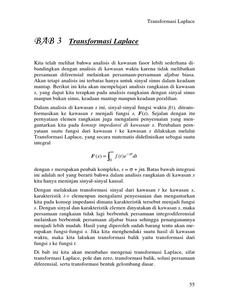 Pengantar Transformasi Laplace | PDF
