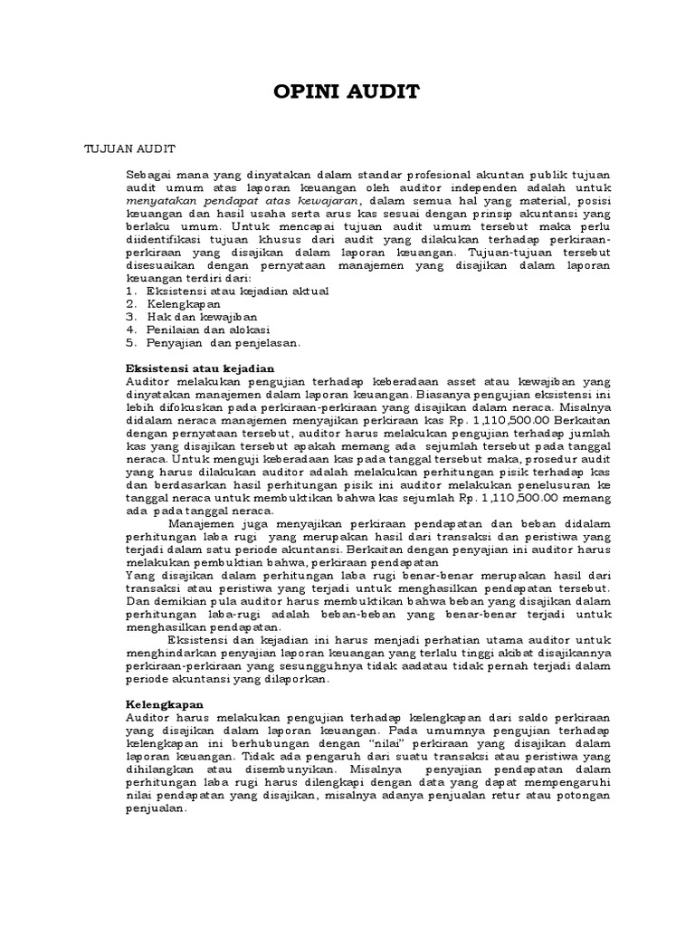 A. Opini Audit | PDF