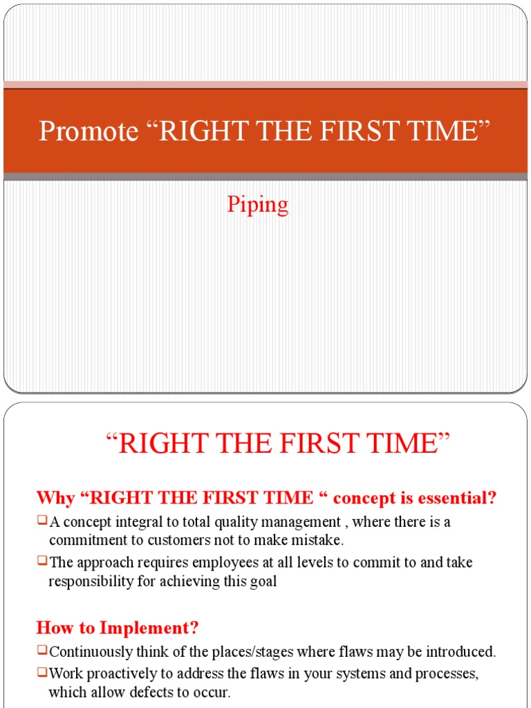 Promote "Right The First Time": Piping | PDF | Pipe (Fluid Conveyance ...
