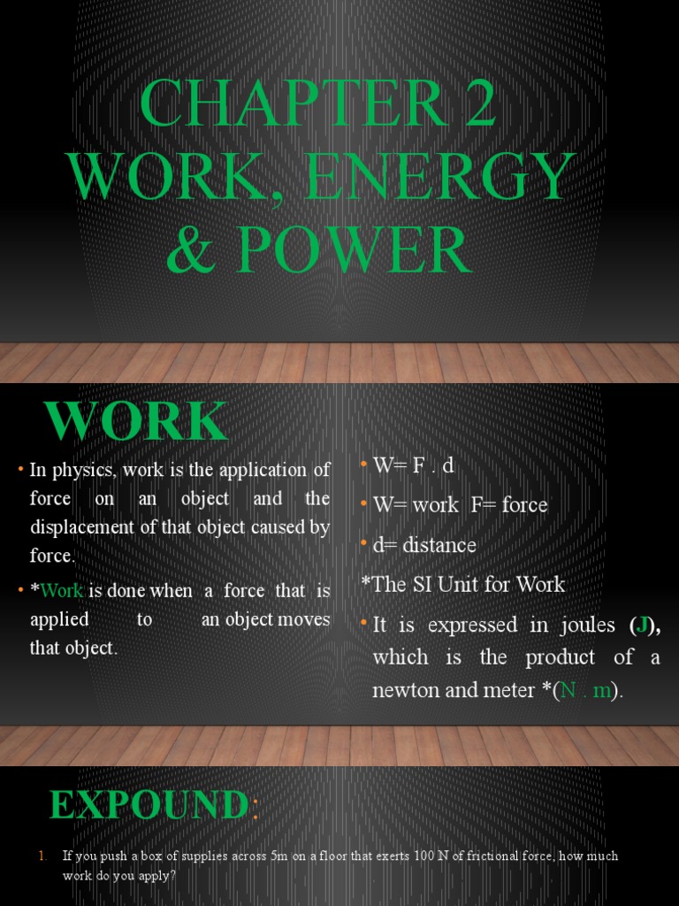 Chapter 2 Work Energy and Power | PDF | Potential Energy | Kinetic Energy
