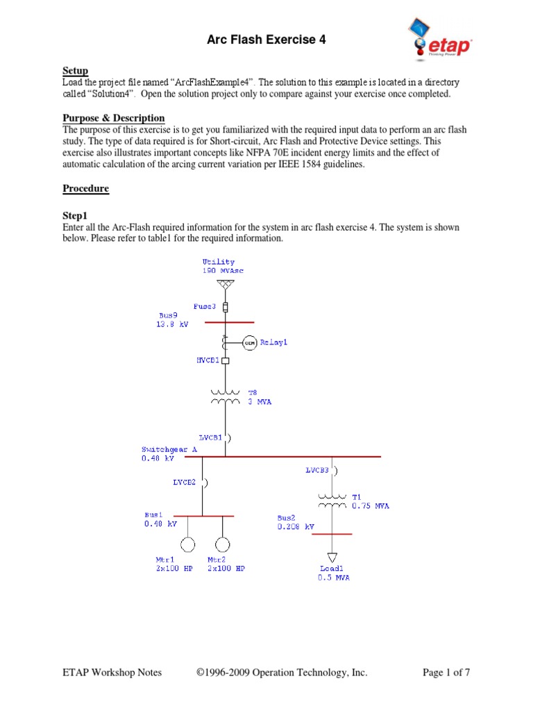 Arcflash Example4 Pdf Pdf Fuse Electrical Transformer