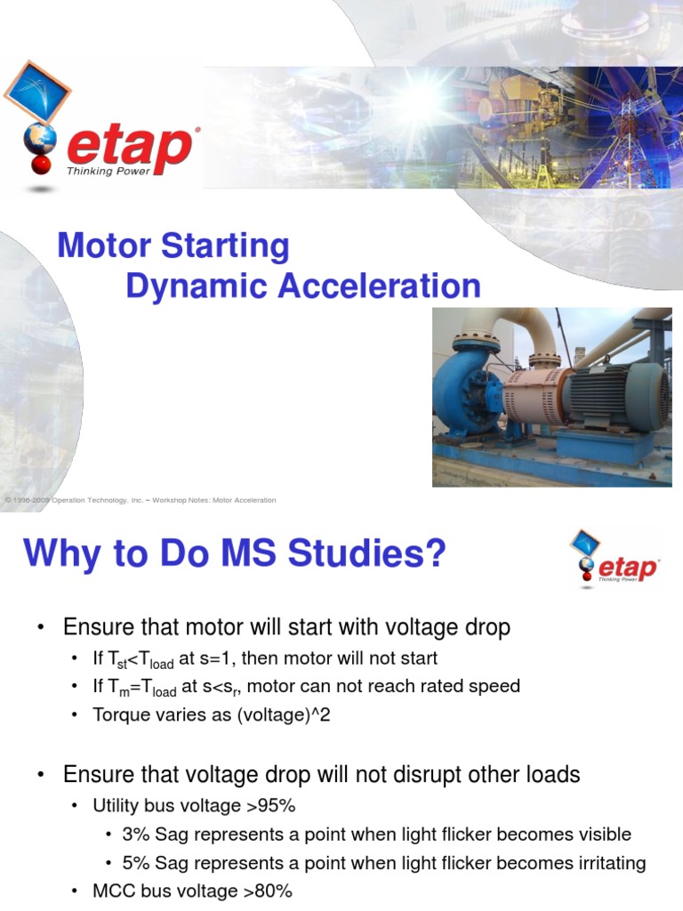 Motor Starting Dynamic Acceleration | PDF | Electric Motor | Physical ...