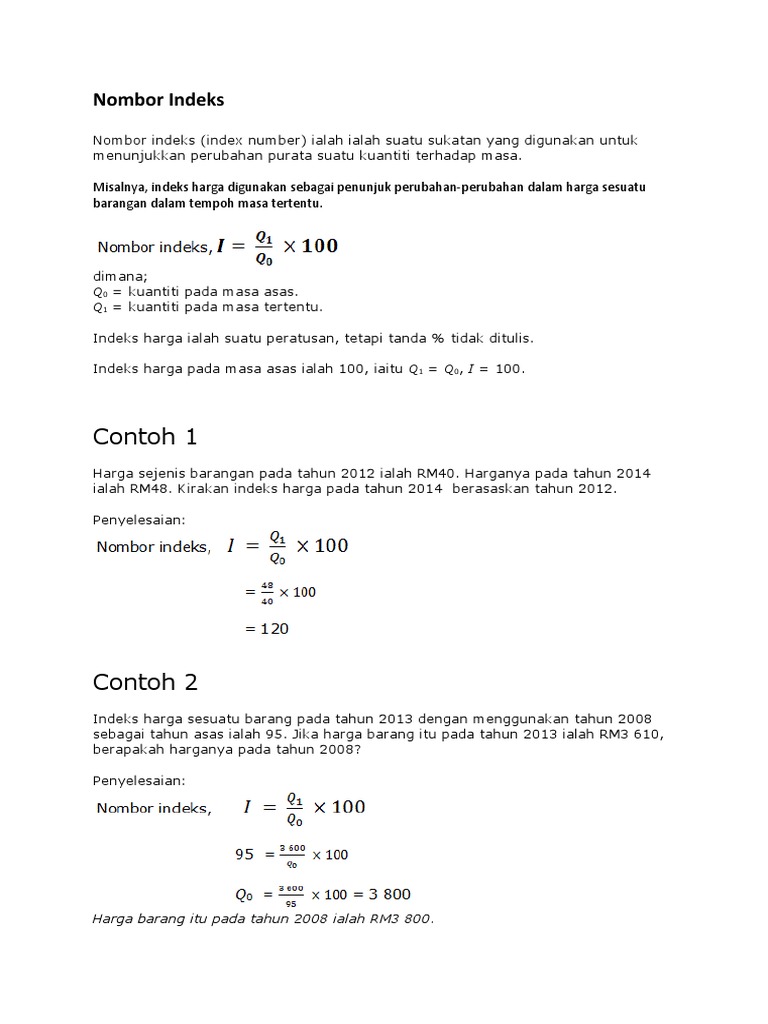 Nombor Indeks Form 4 | PDF