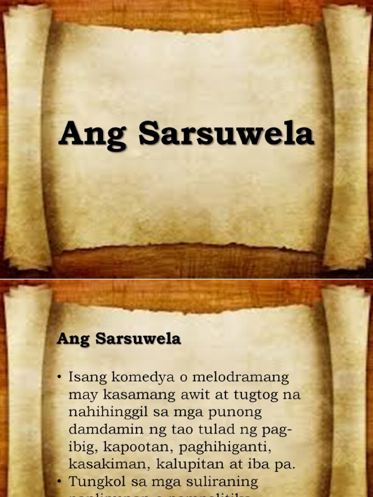 Ang Sarsuwela Filipino 8 | PDF