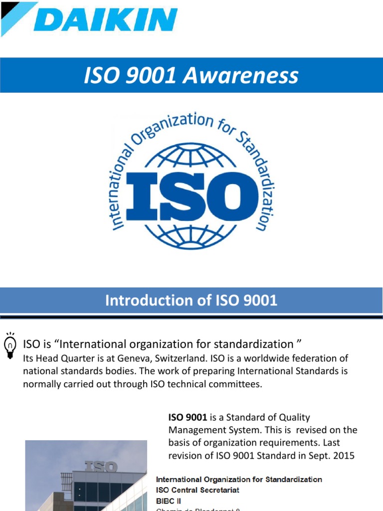 ISO 9001 Awareness | PDF | Iso 9000 | Quality Management