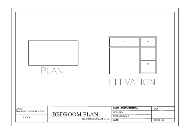 Bedroom Study Table Dimensions | PDF