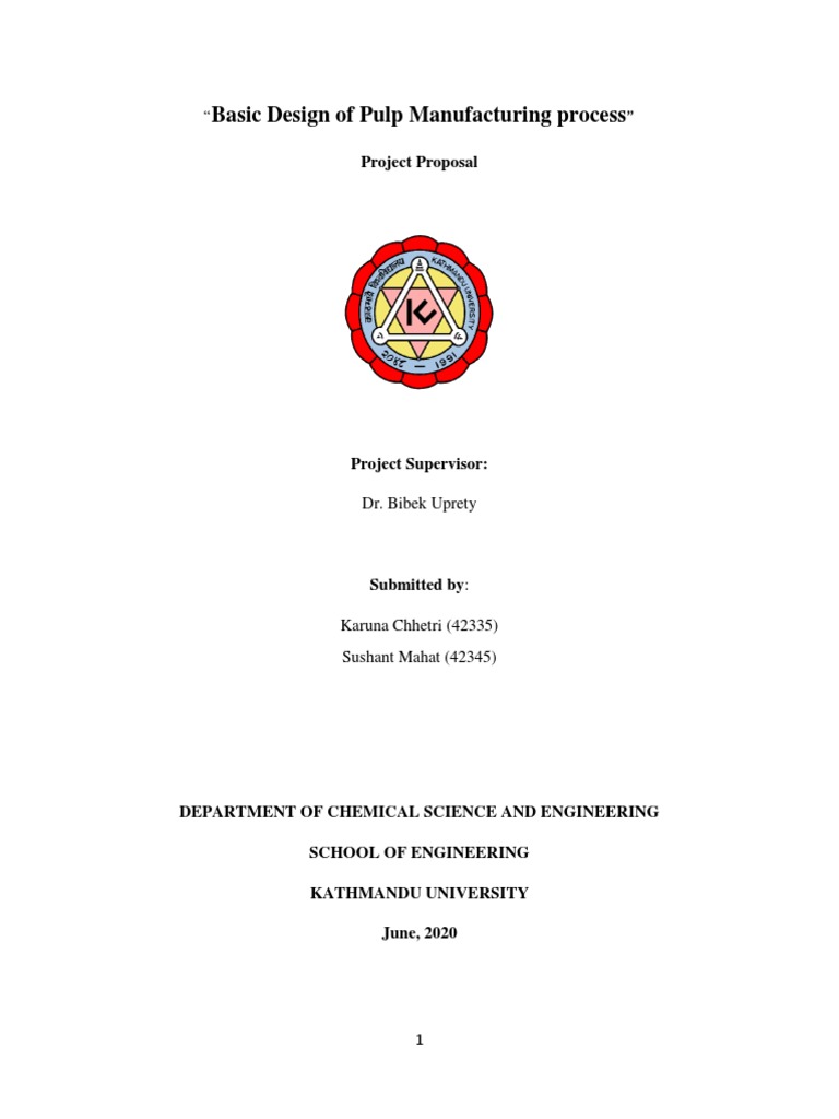 Proposal-Basic Design of Digester in Pulp Manufacturing Process - Final ...
