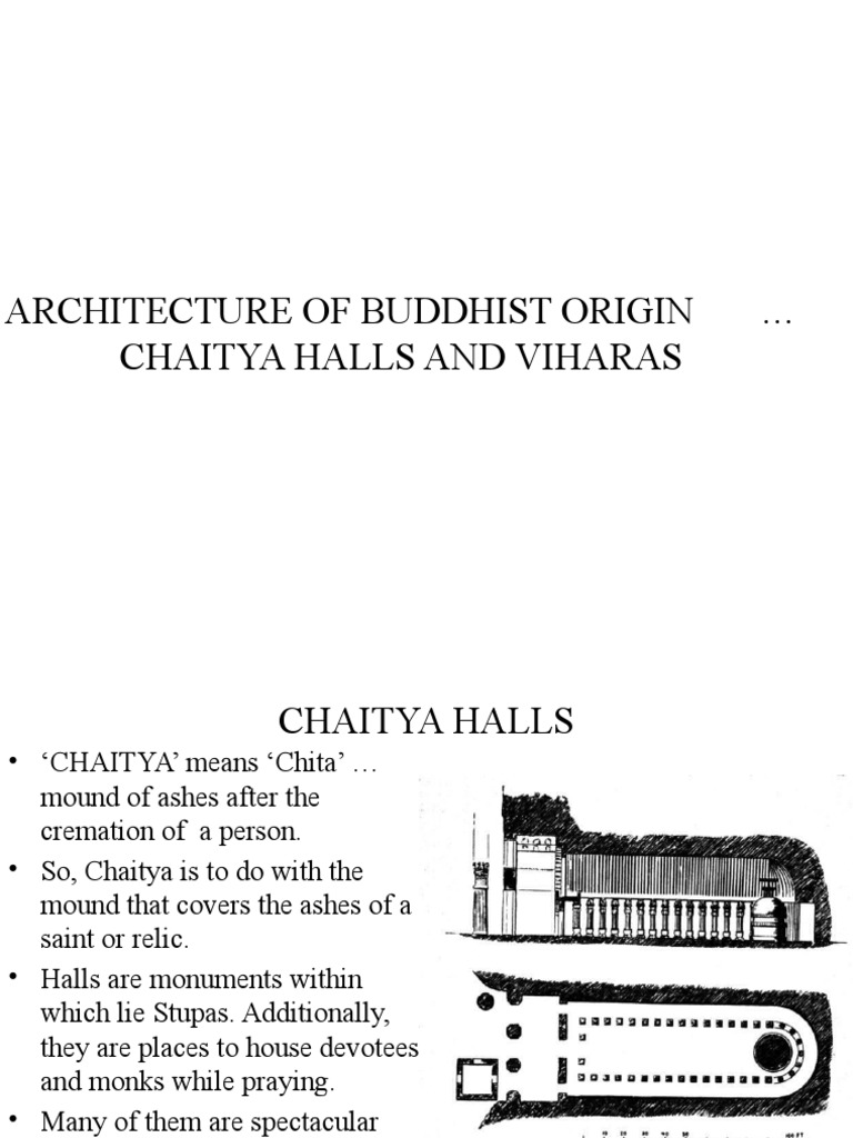 Architecture of Buddhist Origin Chaitya and Vihara | PDF | Religion And ...