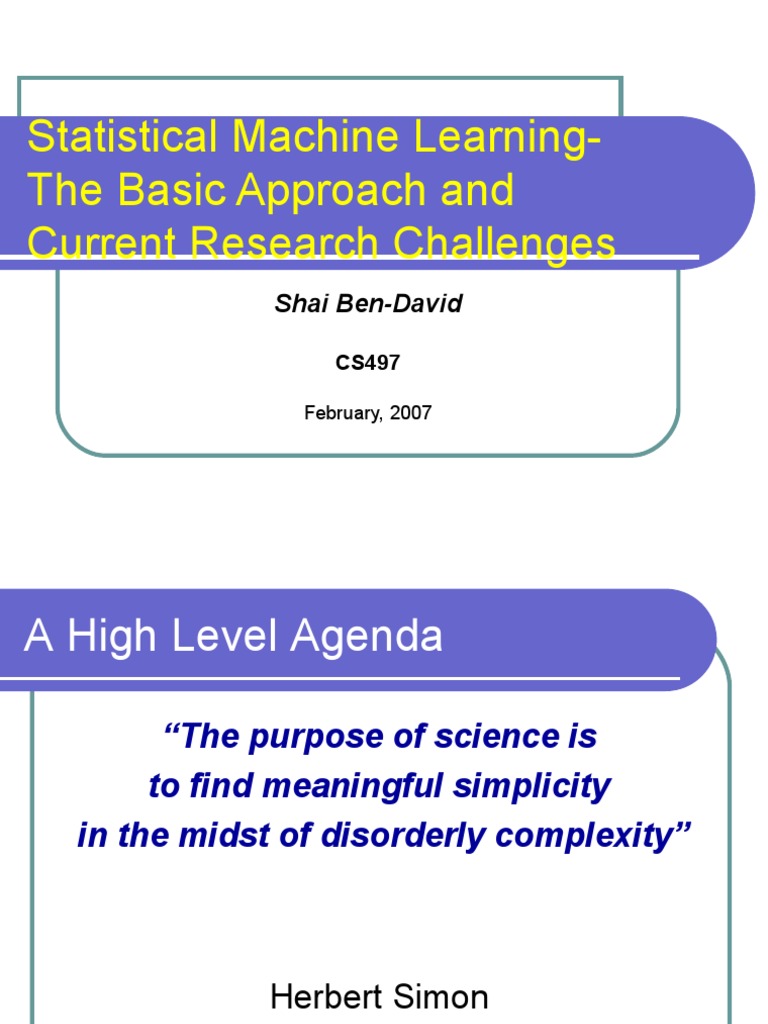 Statistical Machine Learning | PDF | Machine Learning | Cybernetics