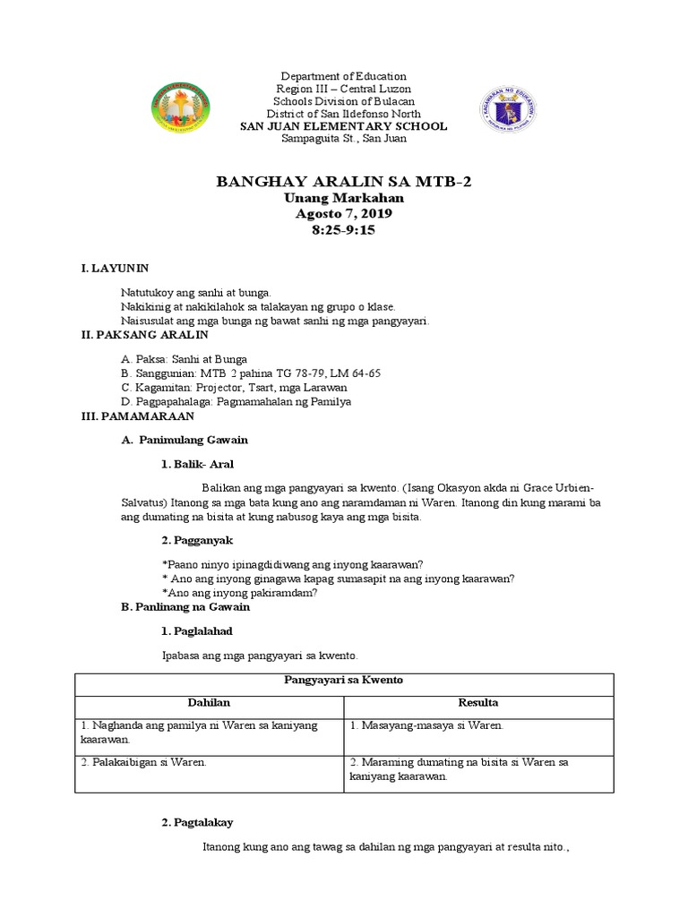 DLP Sanhi at Bunga | PDF