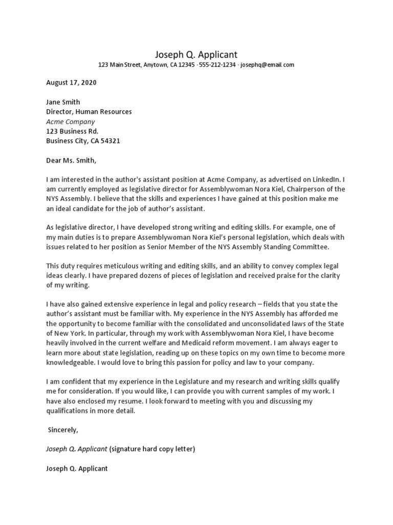 Cover Letter Basic | PDF