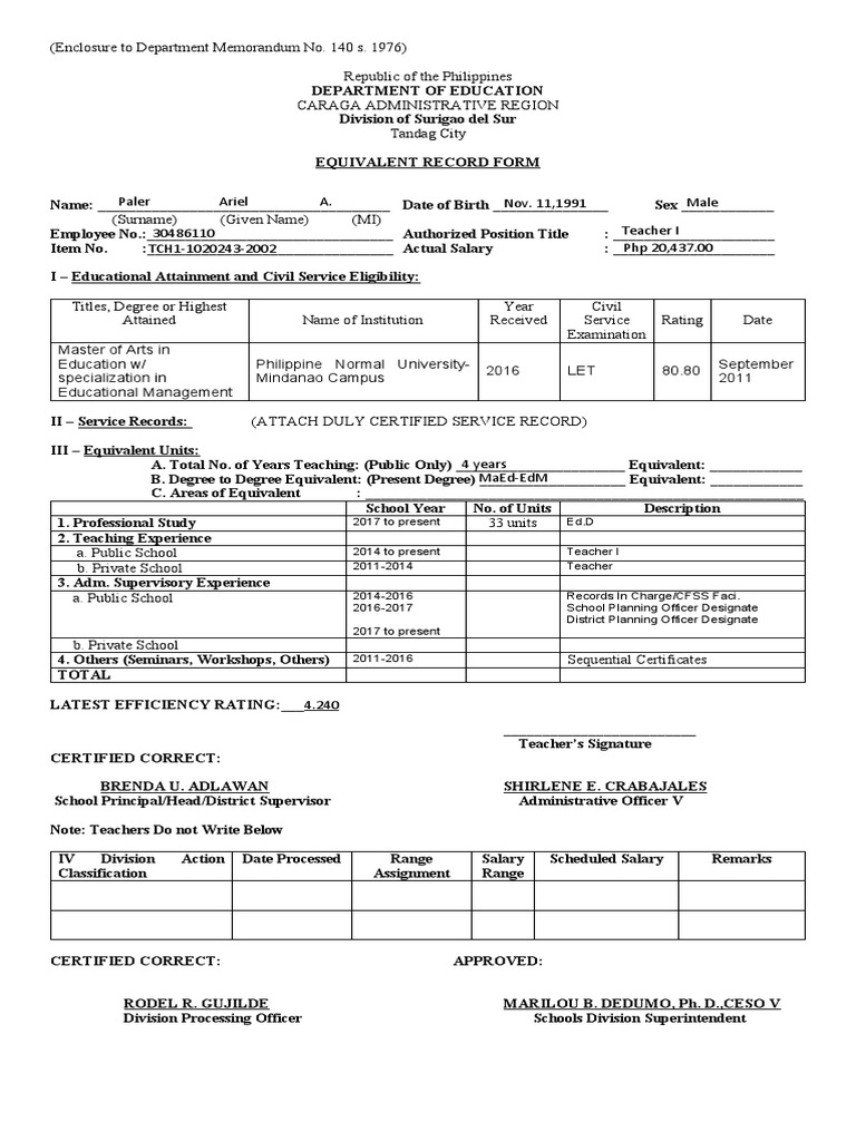 ERF FORM Final | PDF | Learning