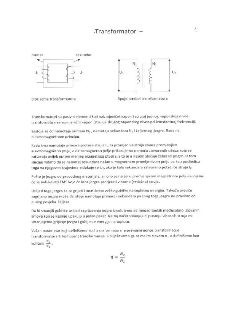 Transformatori | PDF