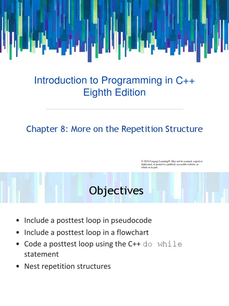 Chapter 8 More On Repetition Structure | PDF | Control Flow | C++
