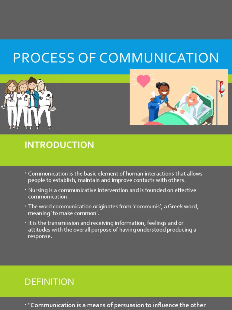 Process of Communication Report | PDF | Nonverbal Communication ...