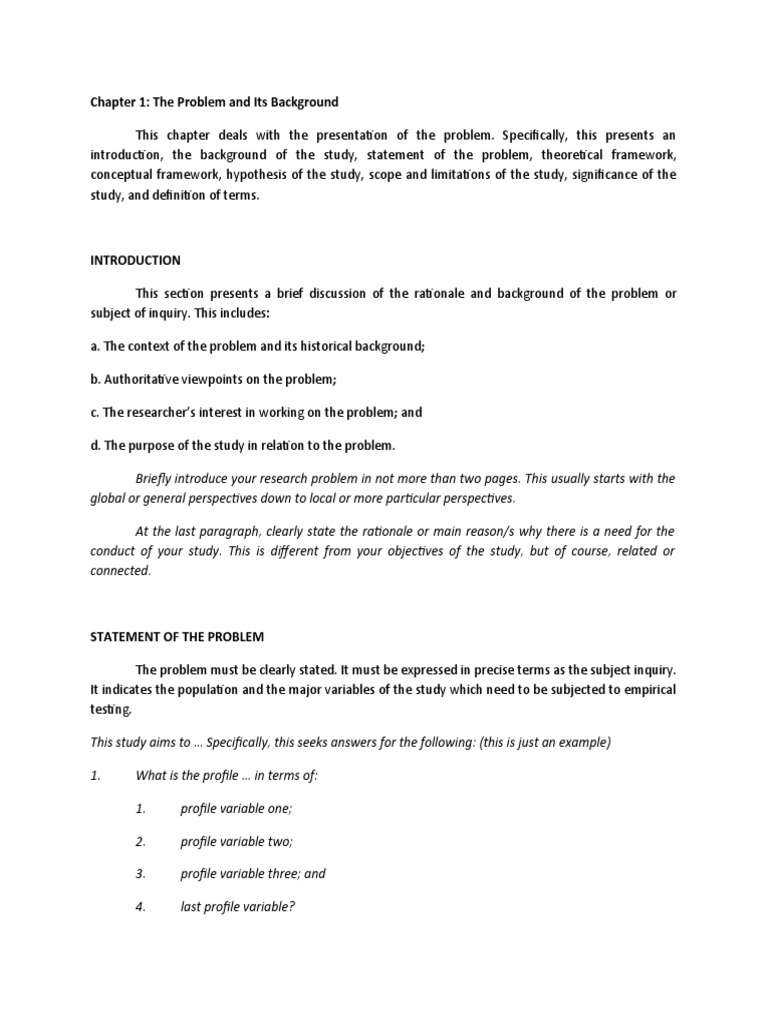 Chapter 1: The Problem and Its Background | PDF | Statistics | Sampling ...