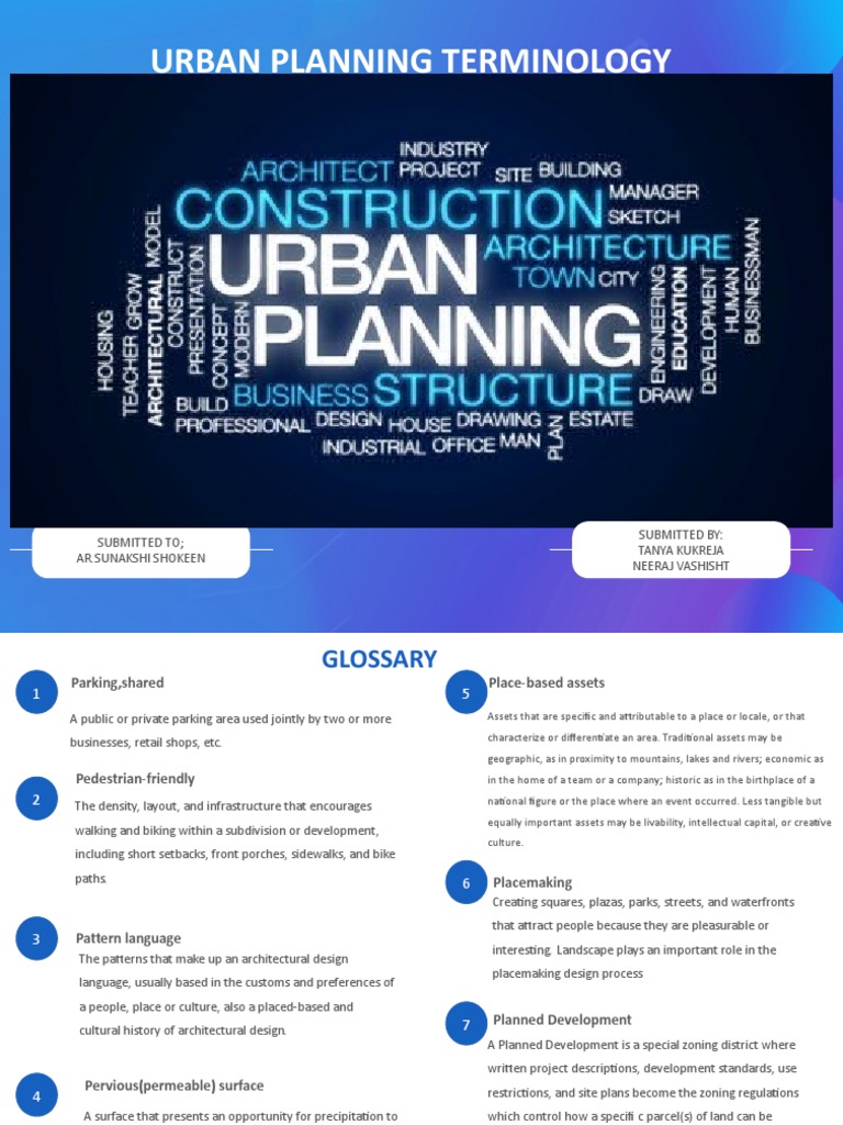 Urban Planning Terminology Glossary | PDF | Trail | Land Management