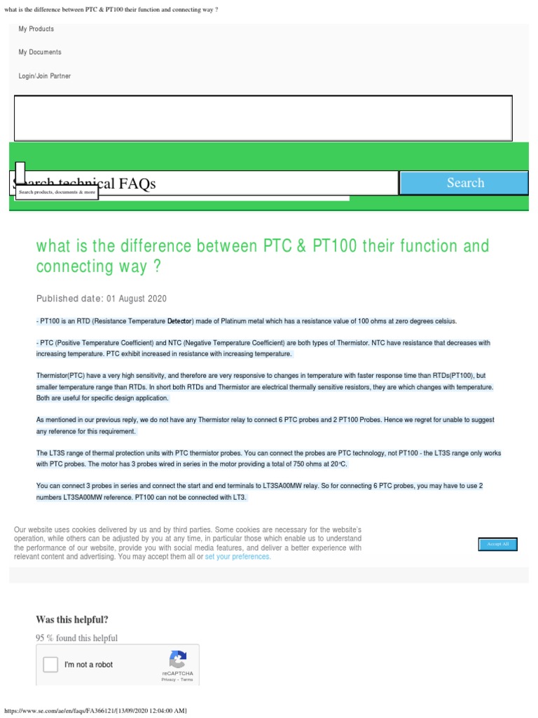 What Is The Difference Between PTC & PT100 Their Function and ...