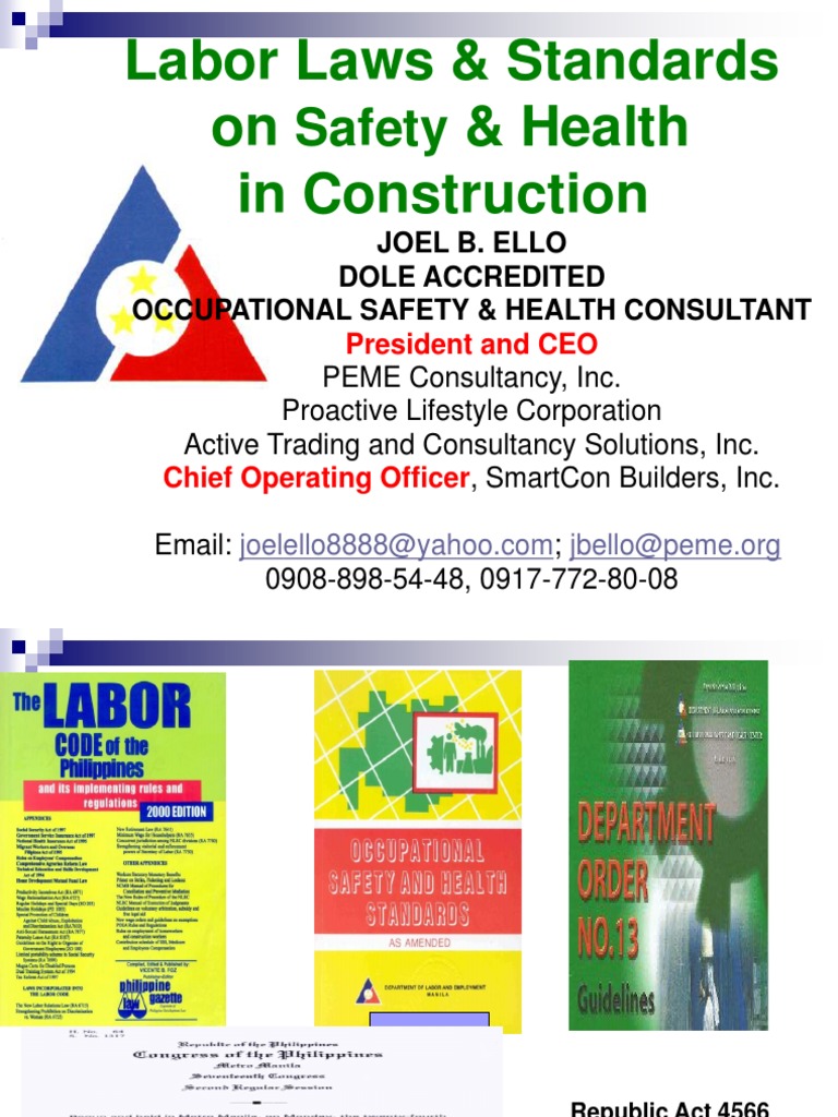 DOLE1 | PDF | Occupational Safety And Health | Personal Protective ...