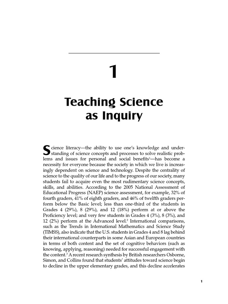 Chapter 1 Teaching Science As Inquiry | Download Free PDF | Inquiry Based Learning | Rock (Geology)