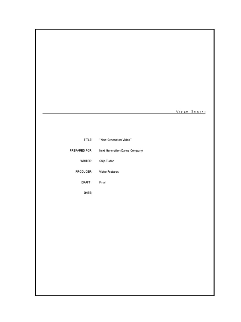 Screenplay Template 06 | PDF | Dances