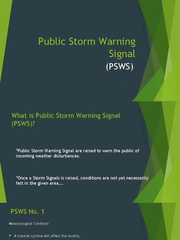 Philippine Public Storm Warning Signals | PDF | Seasons | Tropical Cyclones
