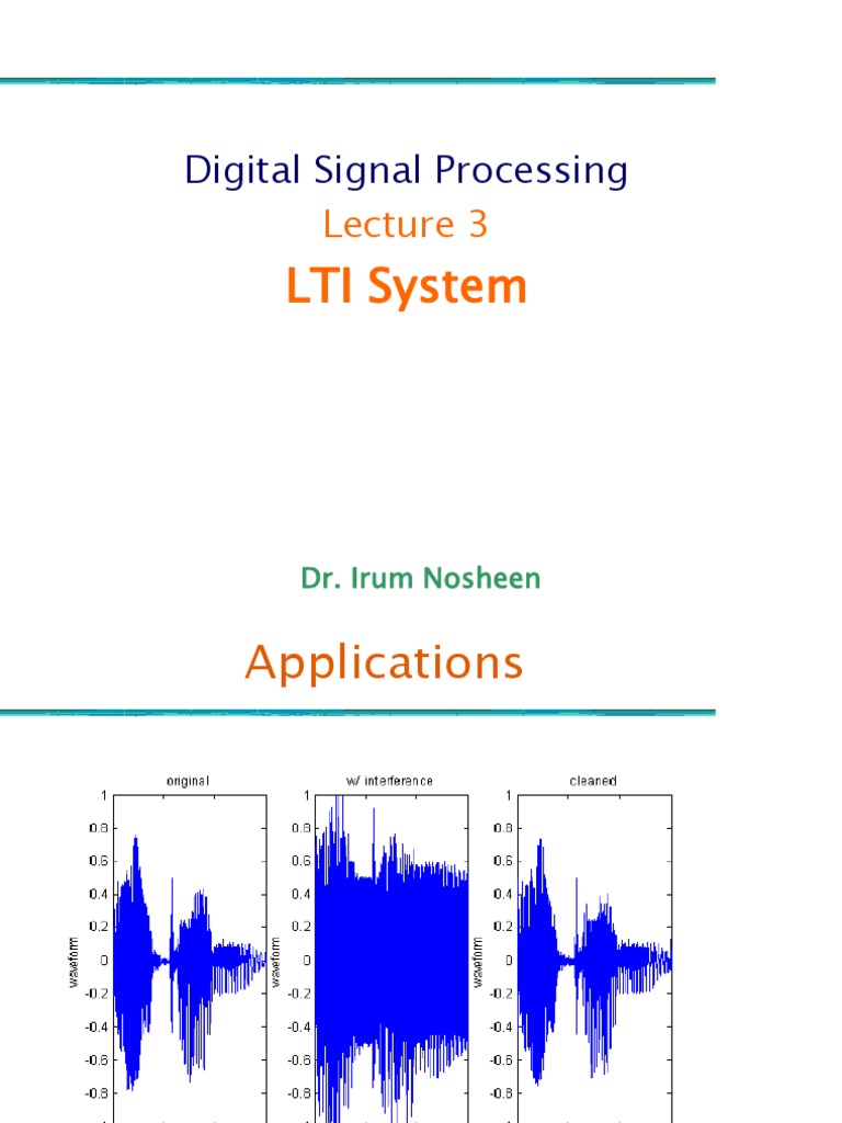 LTI System: Digital Signal Processing | PDF | Science & Mathematics | Computers