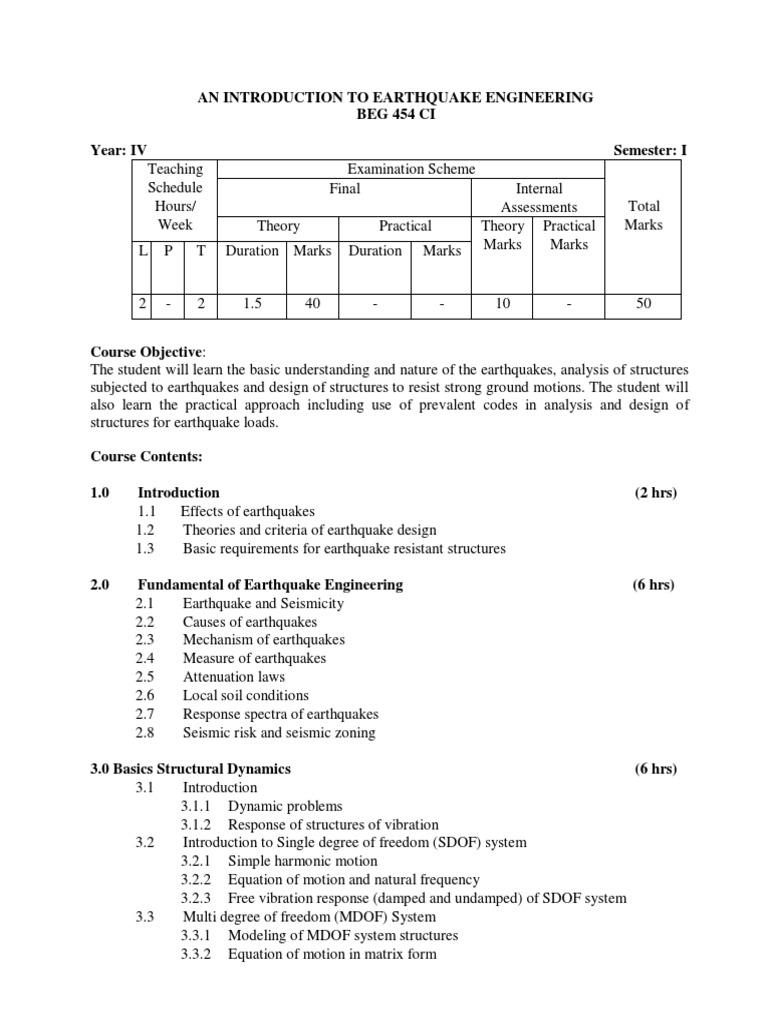 Earthquake Engineering Basics | PDF | Earthquake Engineering | Seismology