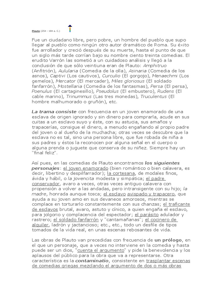 La Olla, de Plauto | PDF | Comedia