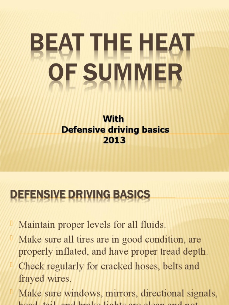 Defensive Driving | PDF | Traffic | Intersection (Road)