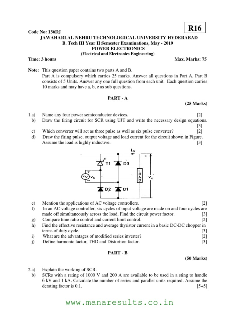 Pe Question Paper PDF | Download Free PDF | Power Inverter | Rectifier