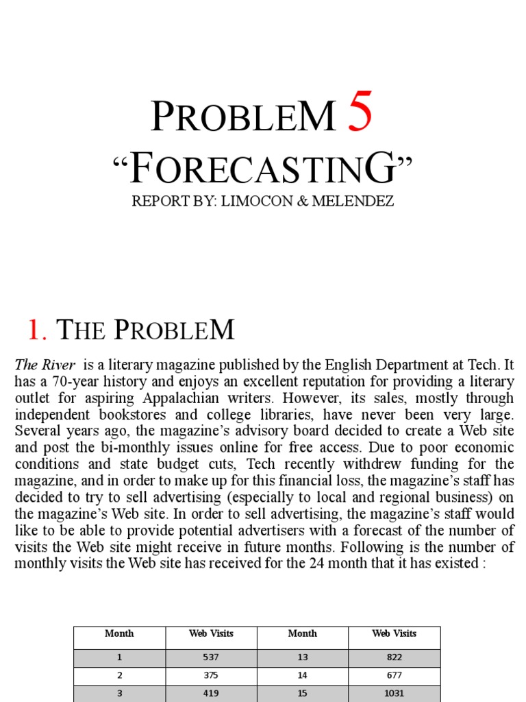 Literary Magazine Web Forecast | PDF | Forecasting | Mean Squared Error