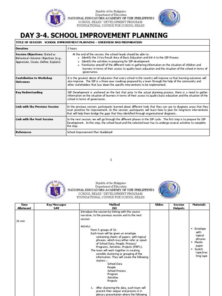 SIP - Overview and Preparatory | PDF | Governance | Learning