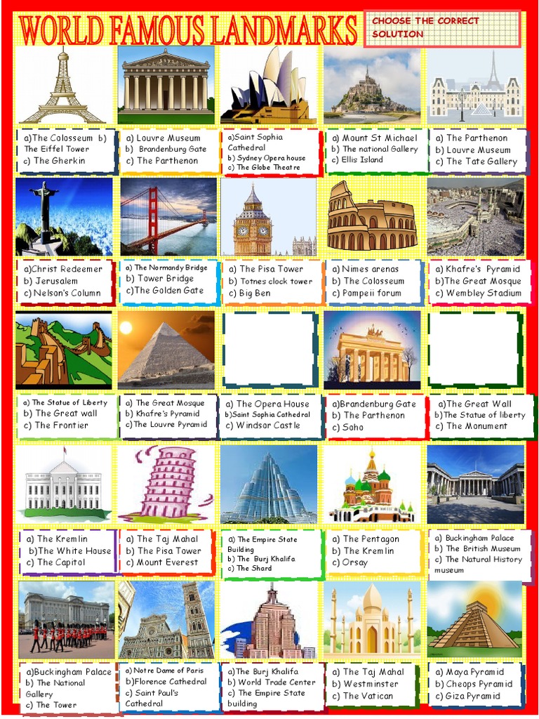 World Famous Landmarks Picture Description Exercises Picture ...