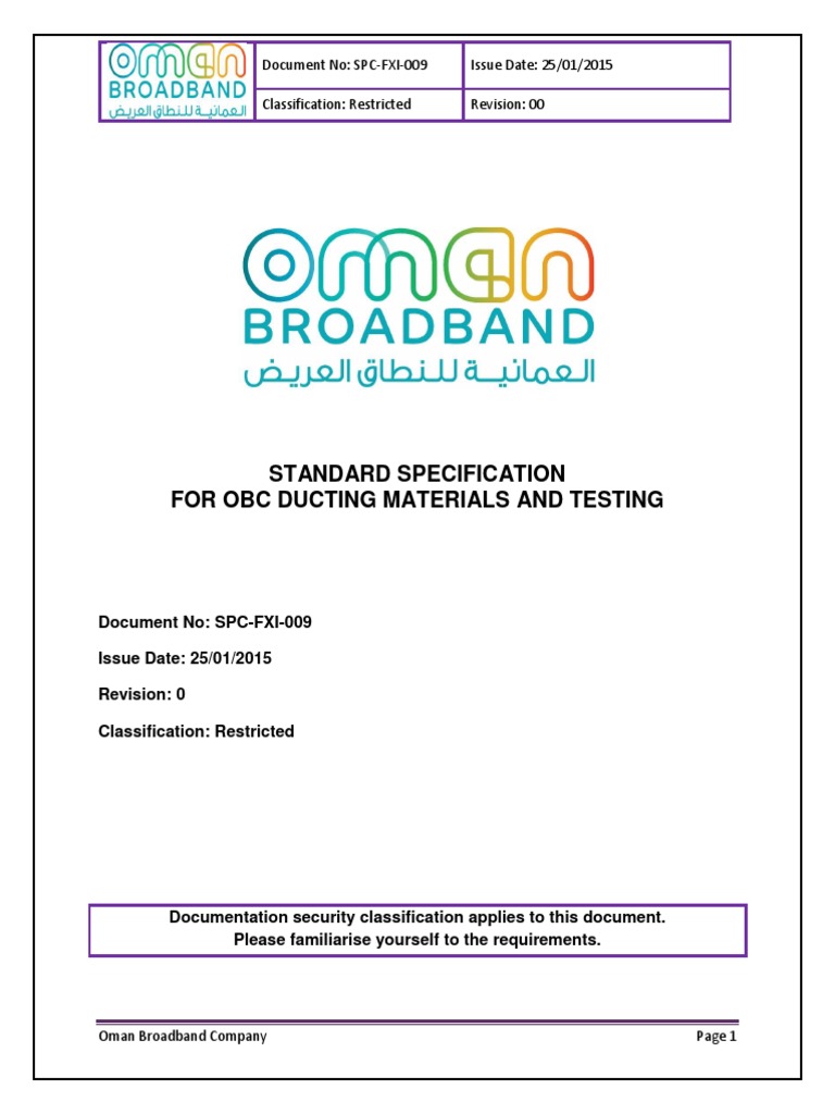 SPC-FXI-009 OBC Ducting Materials | PDF | Duct (Flow) | Extrusion