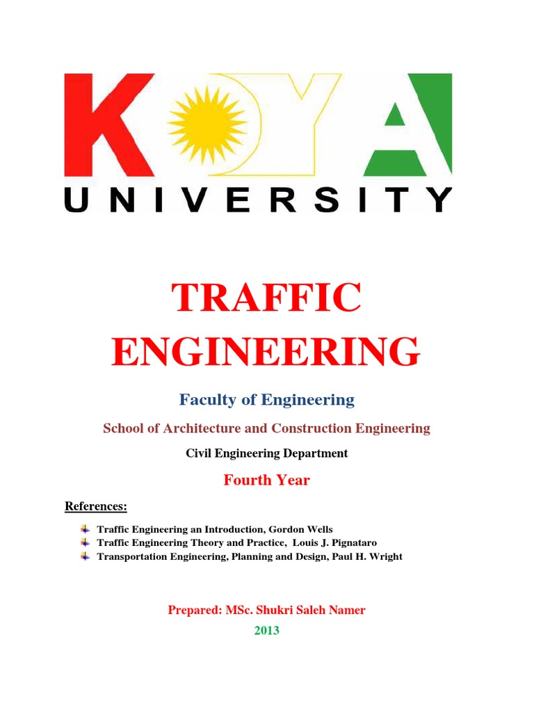 Traffic Engineering PDF | PDF | Traffic | Highway