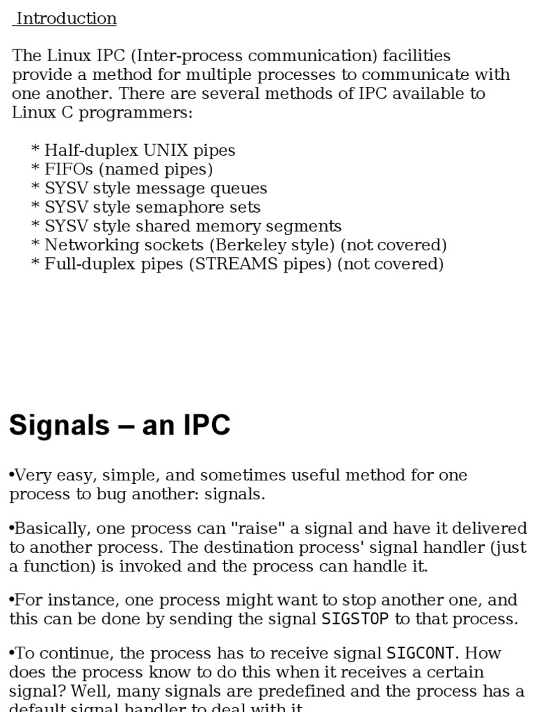 Linux Ipc Pdf Concurrent Computing System Software