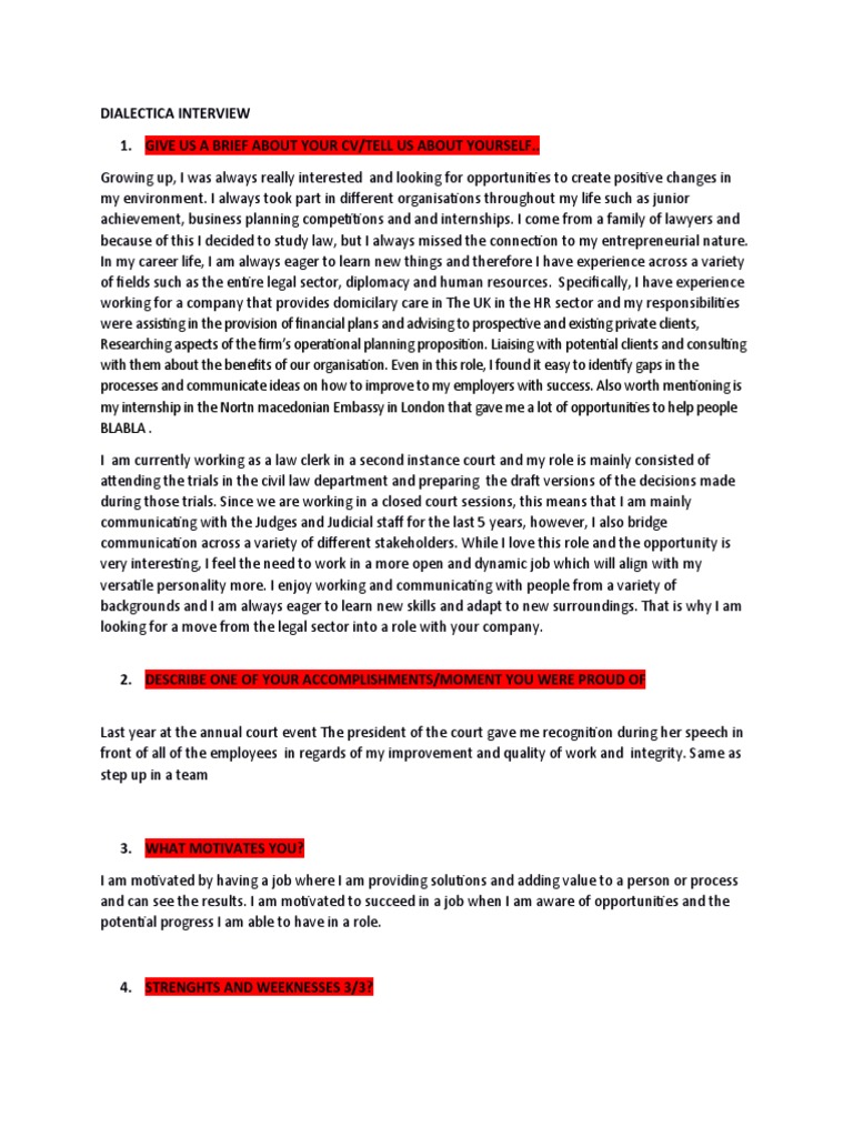 Dialectica Interview | PDF | Expert | Law Clerk