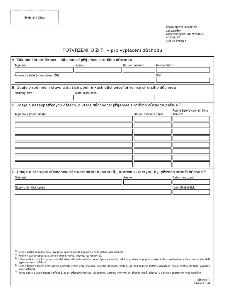 Potvrda o Zivotu PDF | PDF