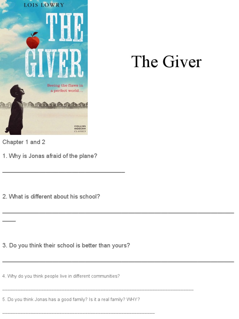Discussion Questions for The Giver Chapters 1-2 | PDF | Games & Activities