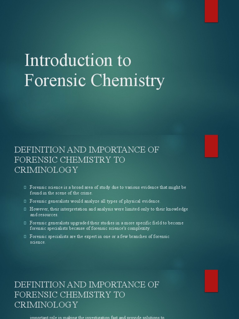 Introduction To Forensic Chemistry | PDF | Gas Chromatography | Gel ...