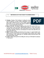 Toilet Waterproofing Method Statement | PDF | Plaster | Mortar (Masonry)