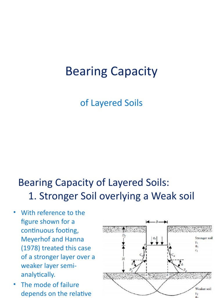 Bearing Capacity - Layerd Soils | PDF | Soil | Applied And ...