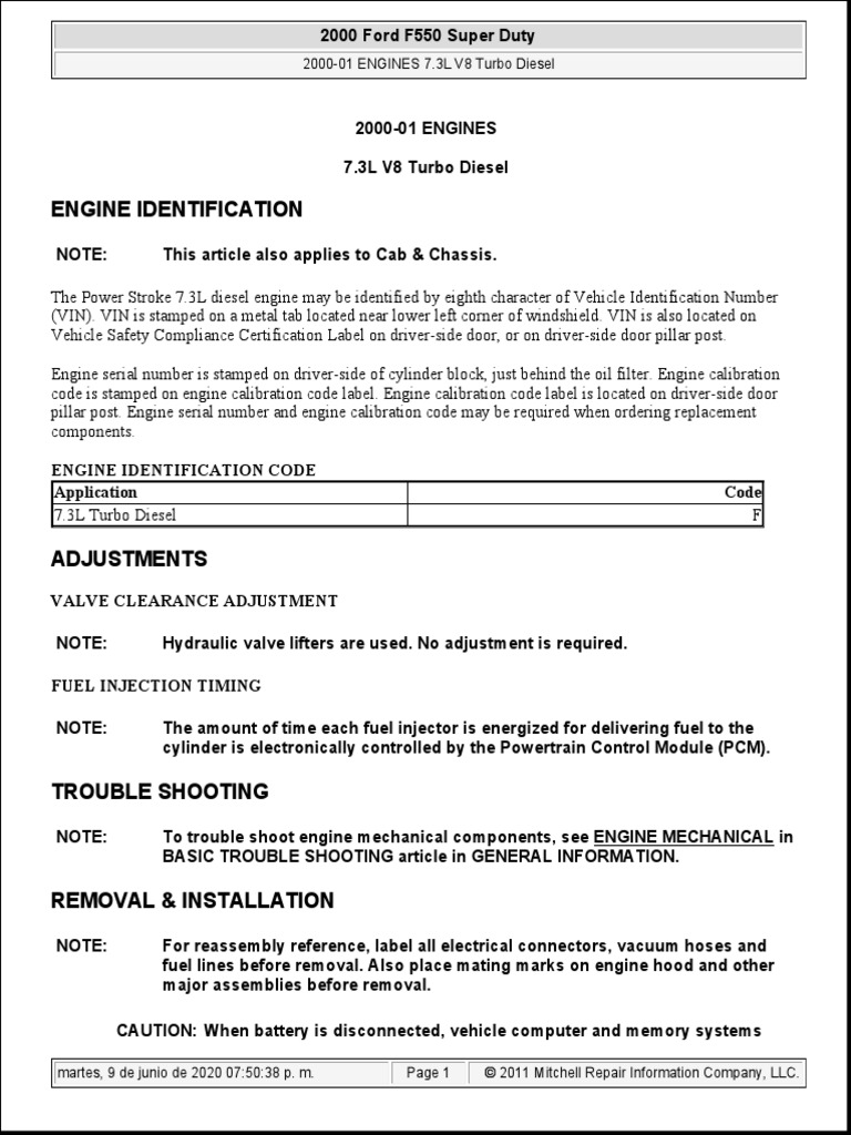 F 550 Turbo Diesel 2000-2001 | PDF | Turbocharger | Diesel Engine